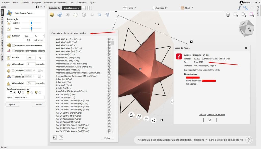 Vectric Aspire Pro 12 - Loja do CAD